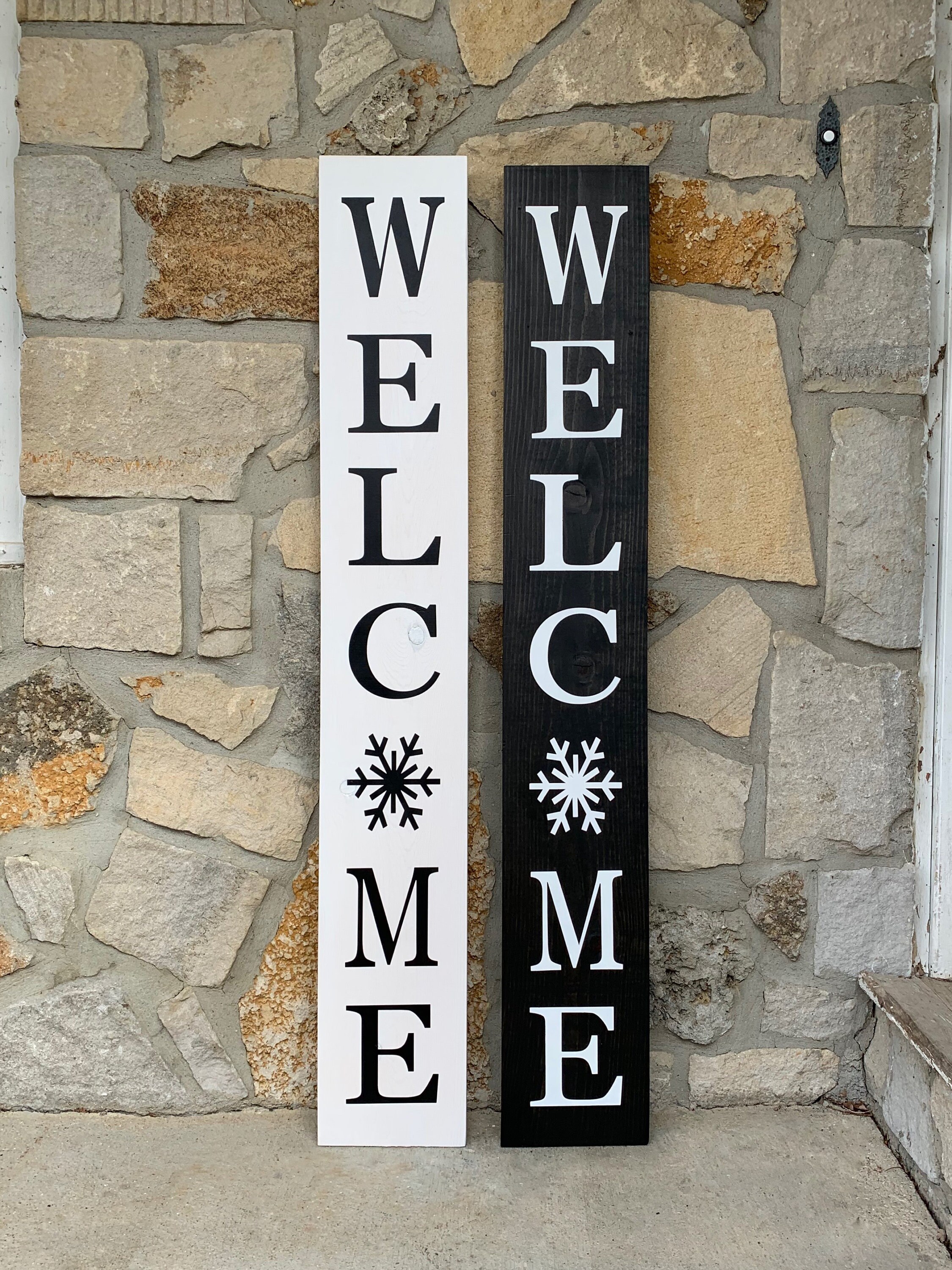 Snowflake Front Porch Sign Welcome Porch Sign Front Porch | Etsy