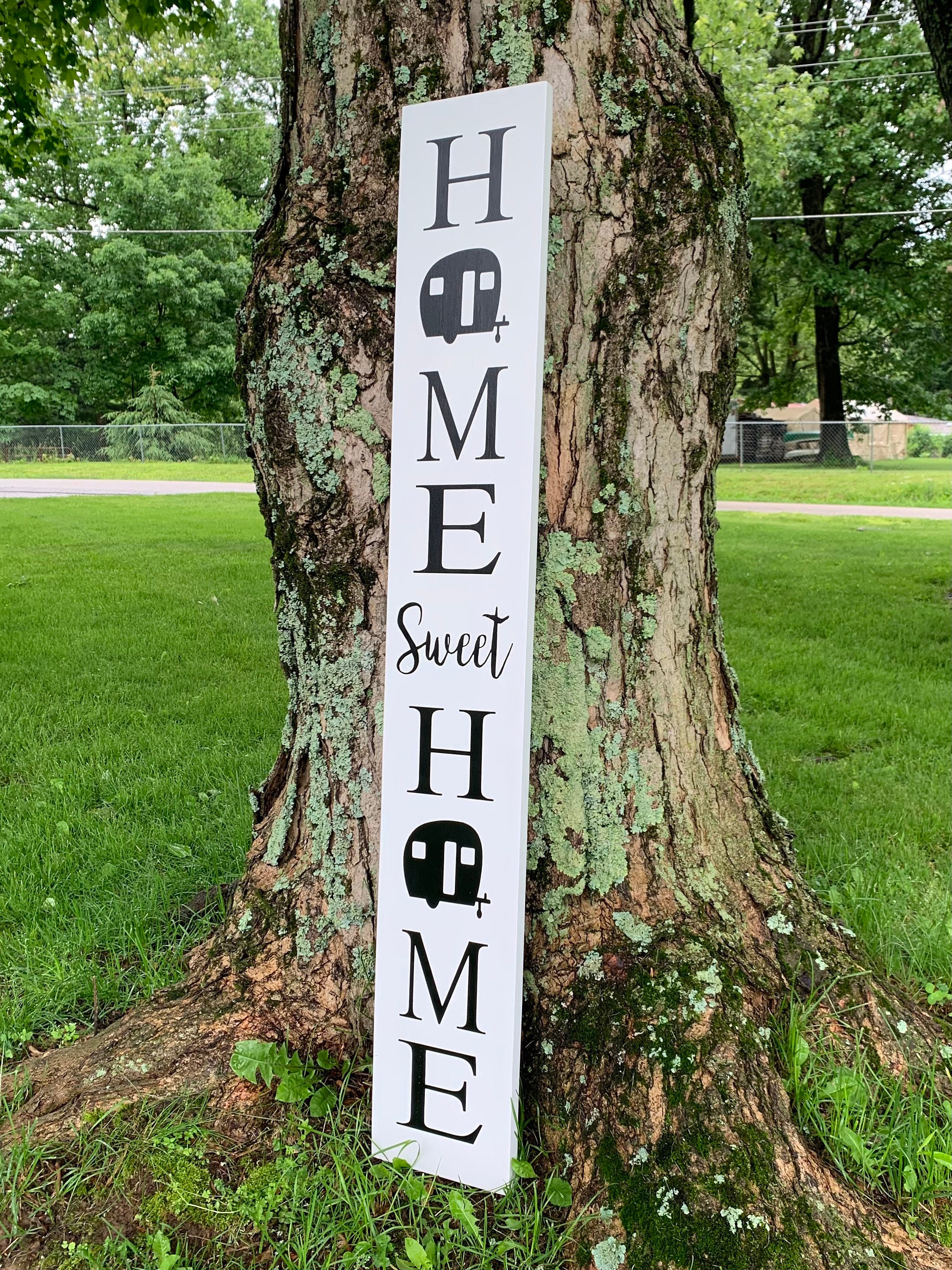 Vintage Camper Home Sweet Home Porch Sign | Camping Decor | Happy ...