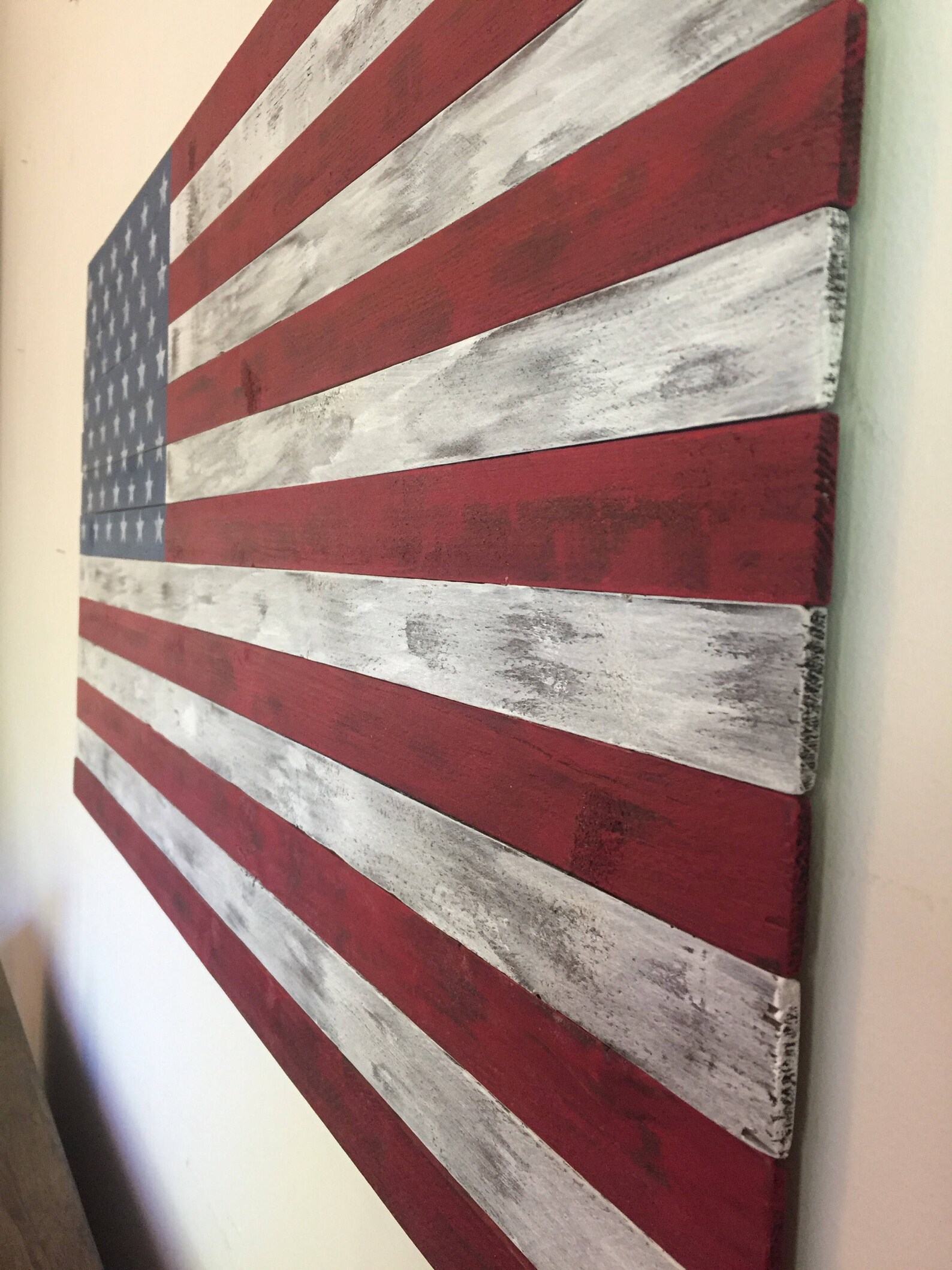 Rustic Wood Flag Distressed Wood Flag American Wood Flag | Etsy