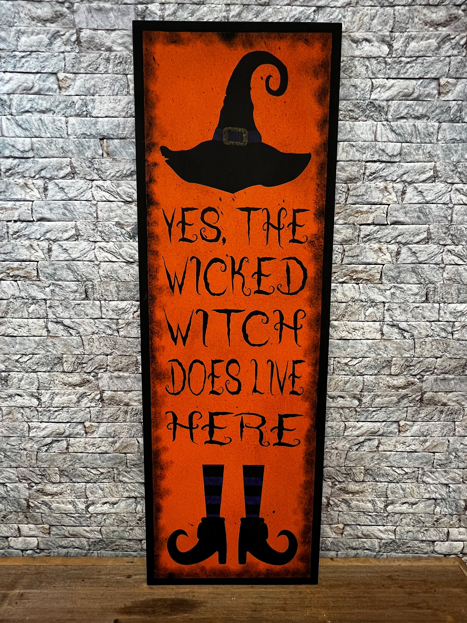 Three Foot Halloween Wicked Witch Sign | Spooky Porch Sign | Scary ...