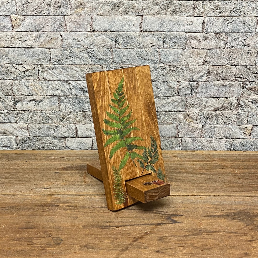Wood Cell Phone Stand | Cell Phone Holder | Plant Lover Gift | Portable ...