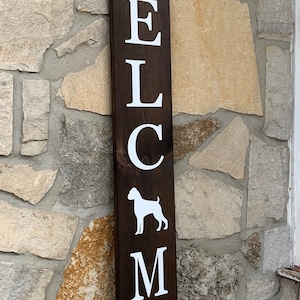 Boxer Dog Gifts | Front Porch Welcome Sign | Boxer Dog Sign | Porch ...