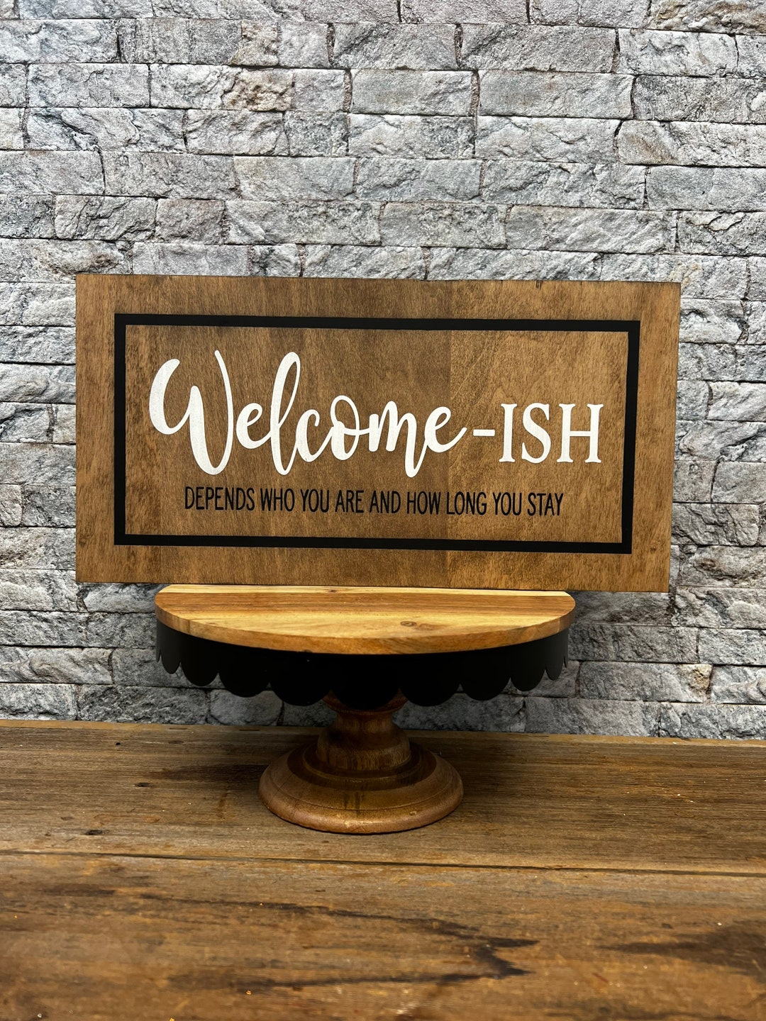 Welcome-ish Farmhouse Wall Sign, Welcome Sign, Housewarming Gift, Gift ...