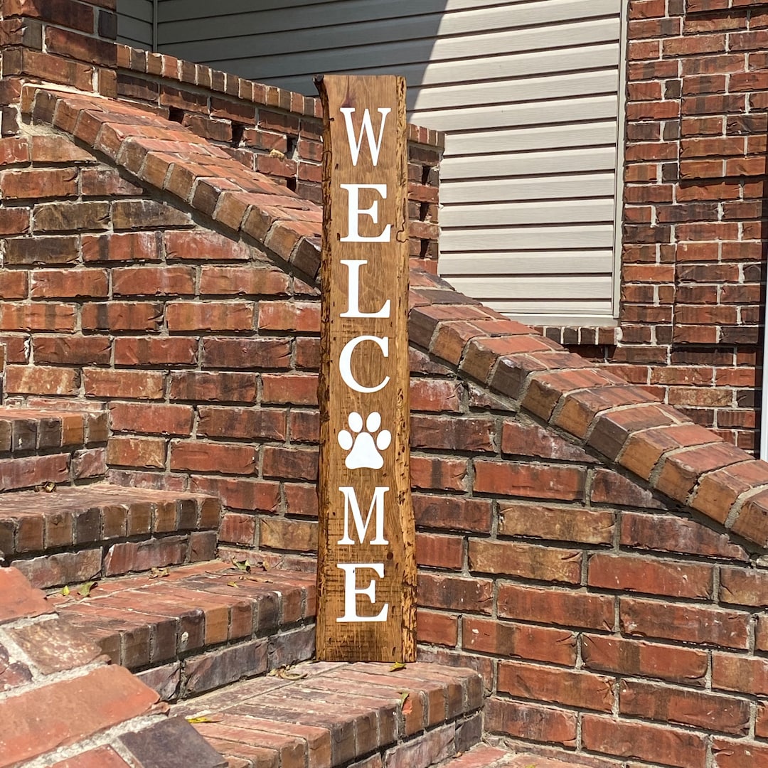 Welcome Wood Live Edge Four Foot Porch Sign, Housewarming Gift, Gift ...