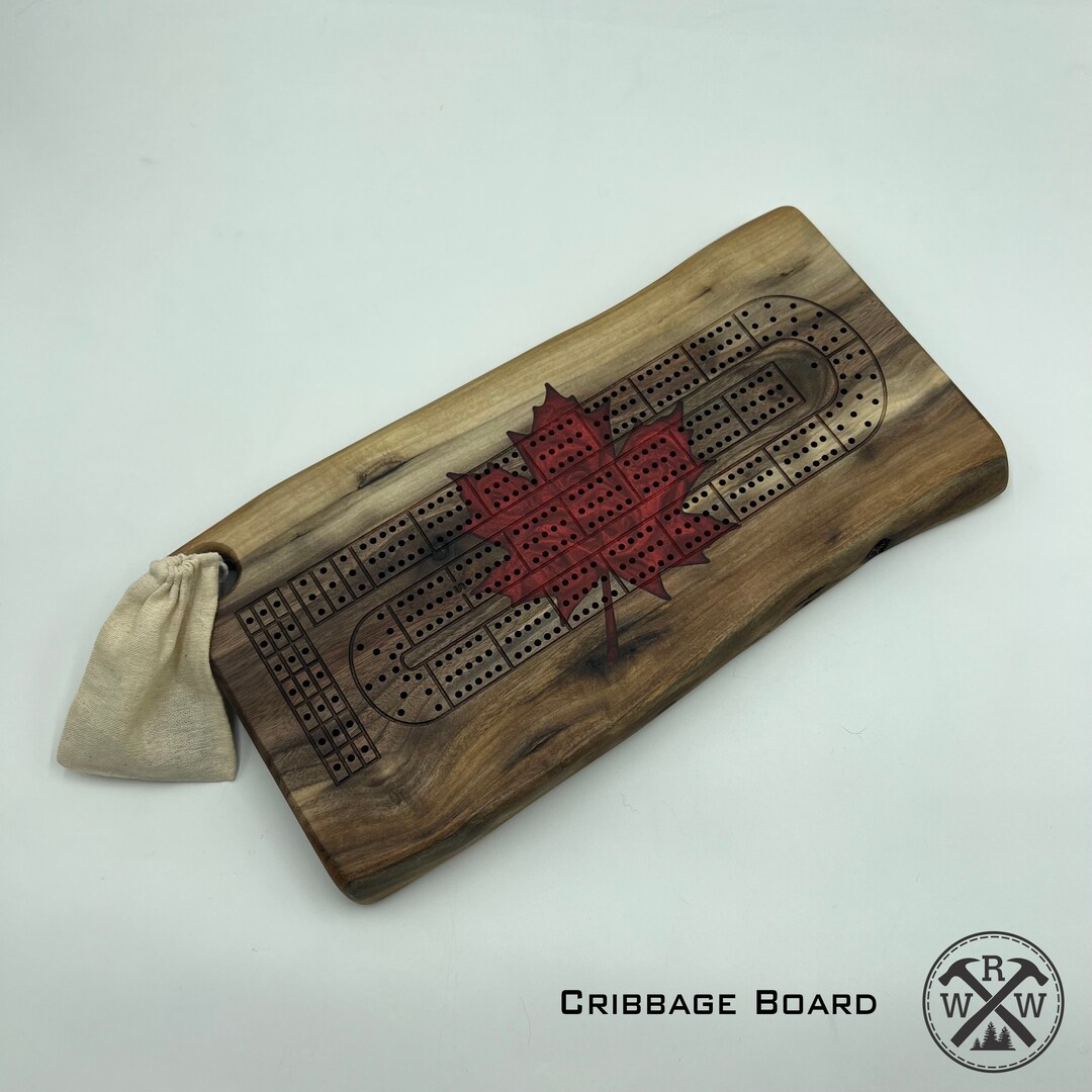 Maple Leaf Cribbage Board - Etsy