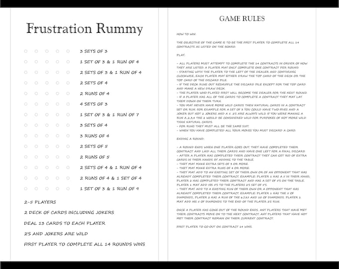 Printable Sticks Card Game, Template for Sticks, Print at Home Sticks ...