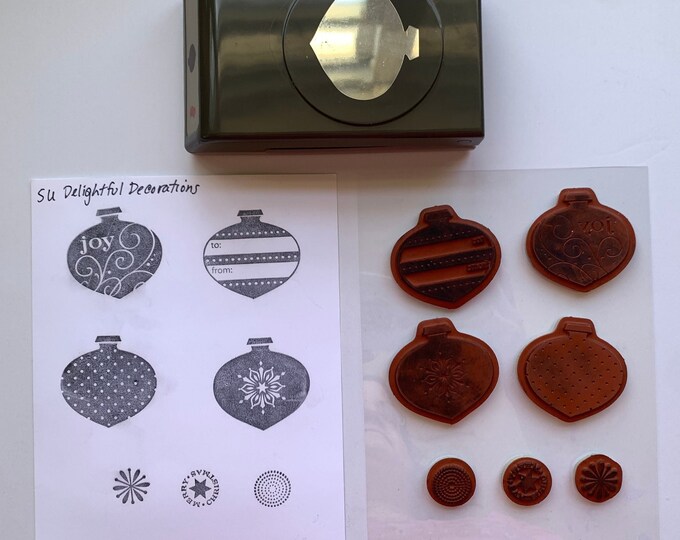 Stampin’ Up! Delightful Decorations Red Rubber Stamps and Ornament ...