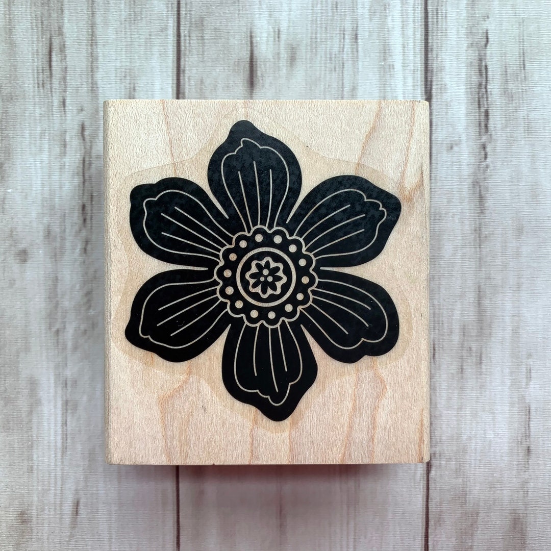 Stampin' Up! Wood Stamp | Flower | Red Rubber | Papercrafts ...