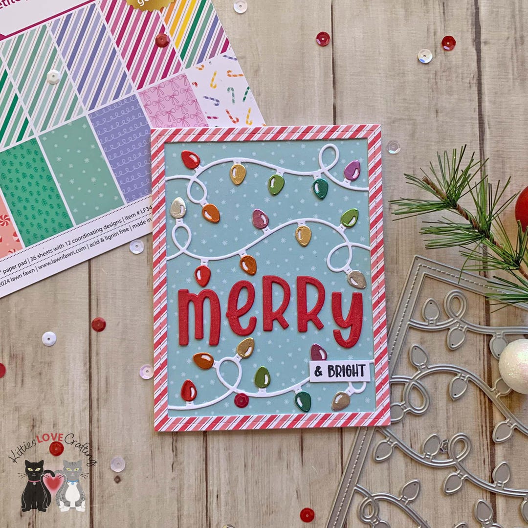 Merry & Bright Christmas Lights Cards Christmas Holiday Cards Handmade ...