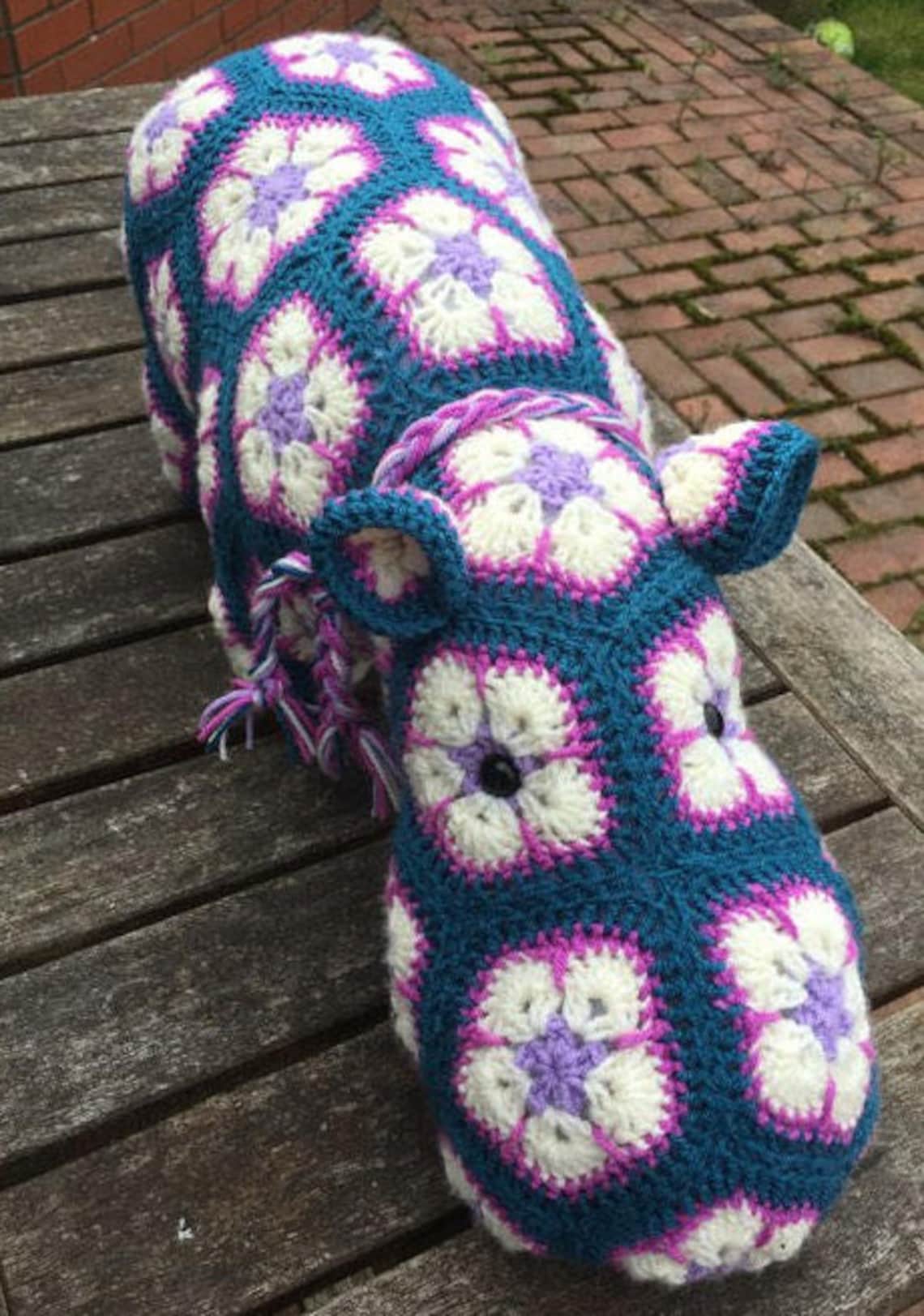 Customisable Crochet Heidi Bear Happy Hippo - Etsy