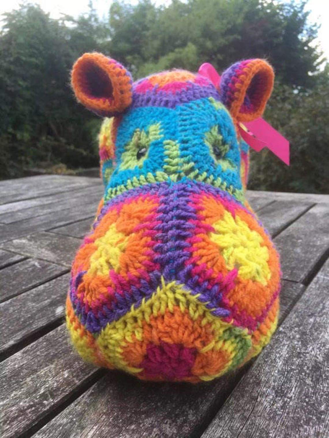 Customisable Crochet Heidi Bear Happy Hippo - Etsy