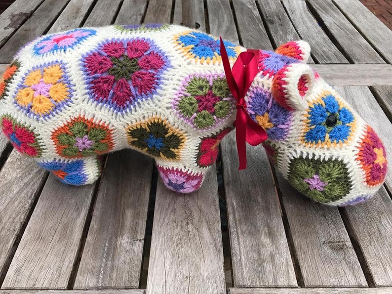 Customisable Crochet Heidi Bear Happy Hippo - Etsy