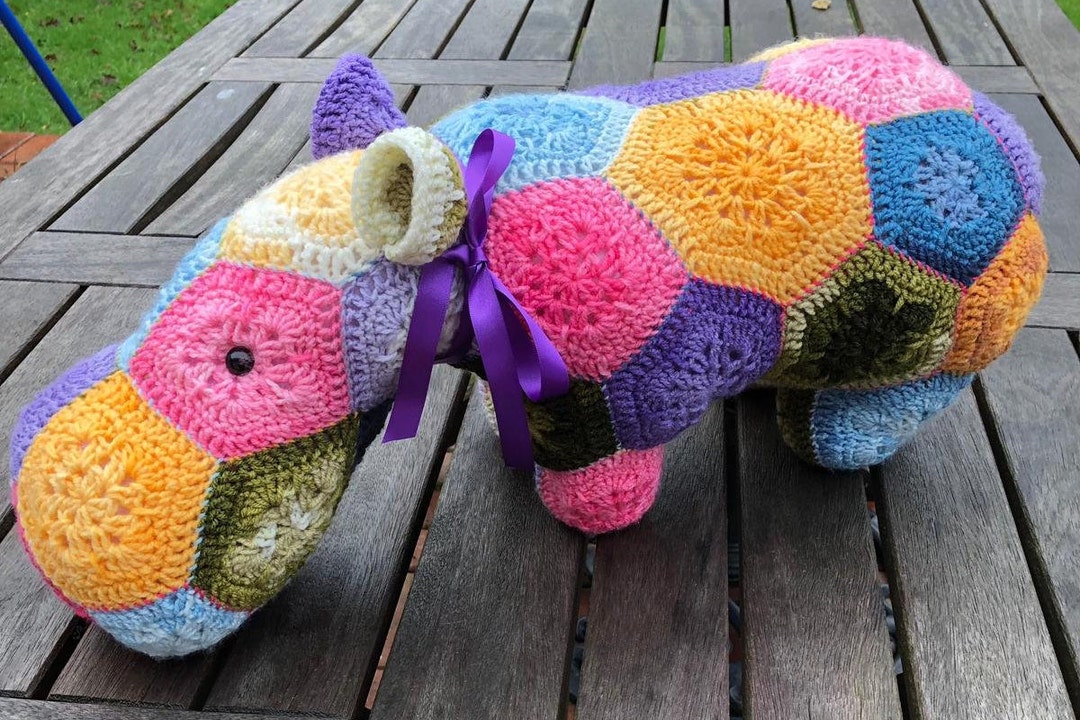 Customisable Crochet Heidi Bear Happy Hippo - Etsy