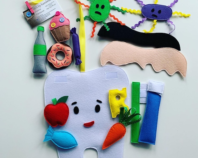 Felt Brush Your Teeth Game Tooth Brushing Hygiene Toy Flannel Board ...