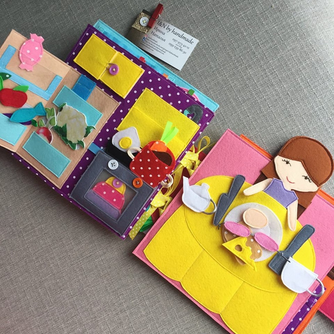 Dollhouse Custom Book Developing Activity Soft Busy Book From - Etsy