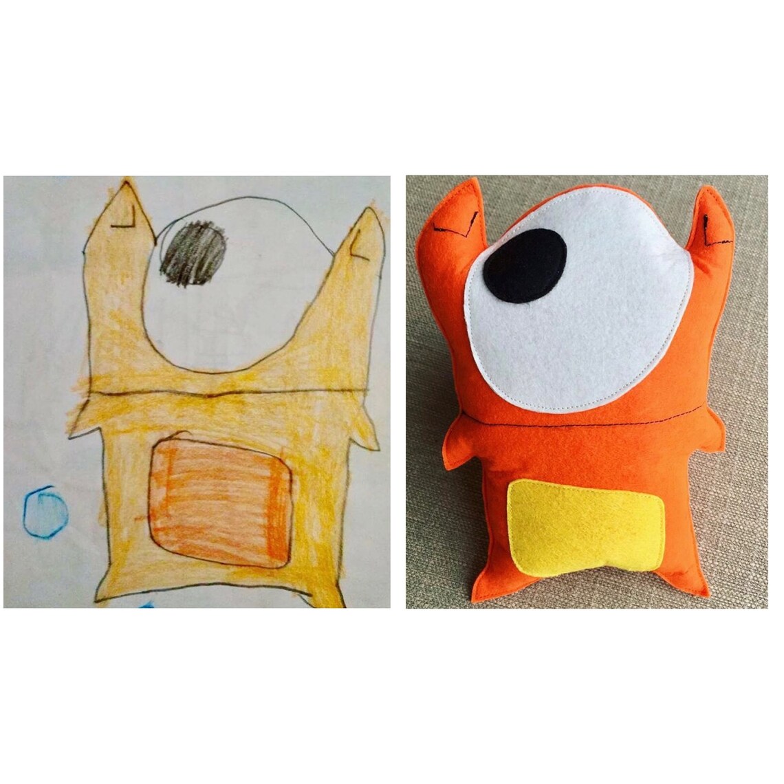Toy for Drawing Felt Childs Drawing Toy Toy From Kid Drawing | Etsy