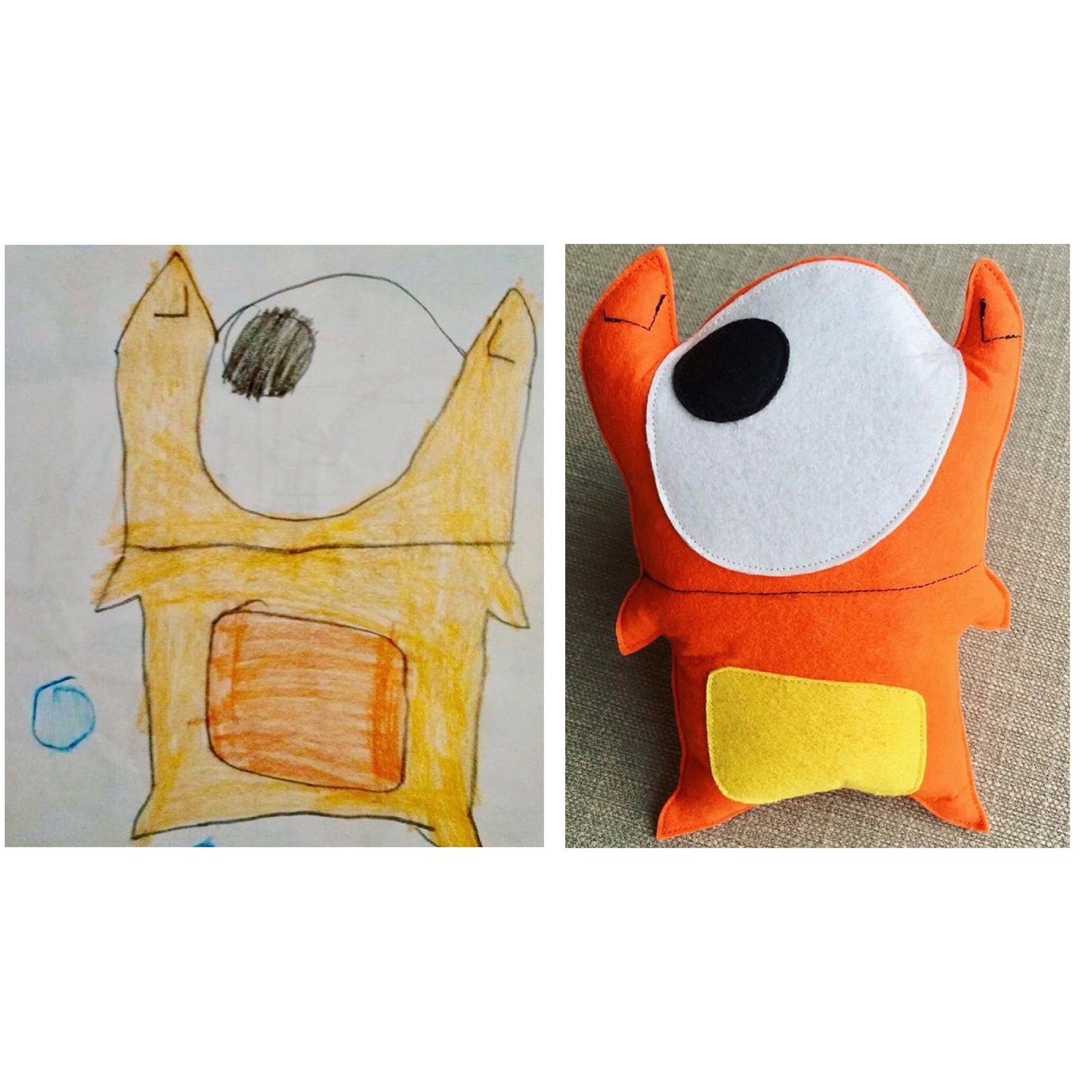 Toy for Drawing Felt Childs Drawing Toy Toy From Kid Drawing | Etsy