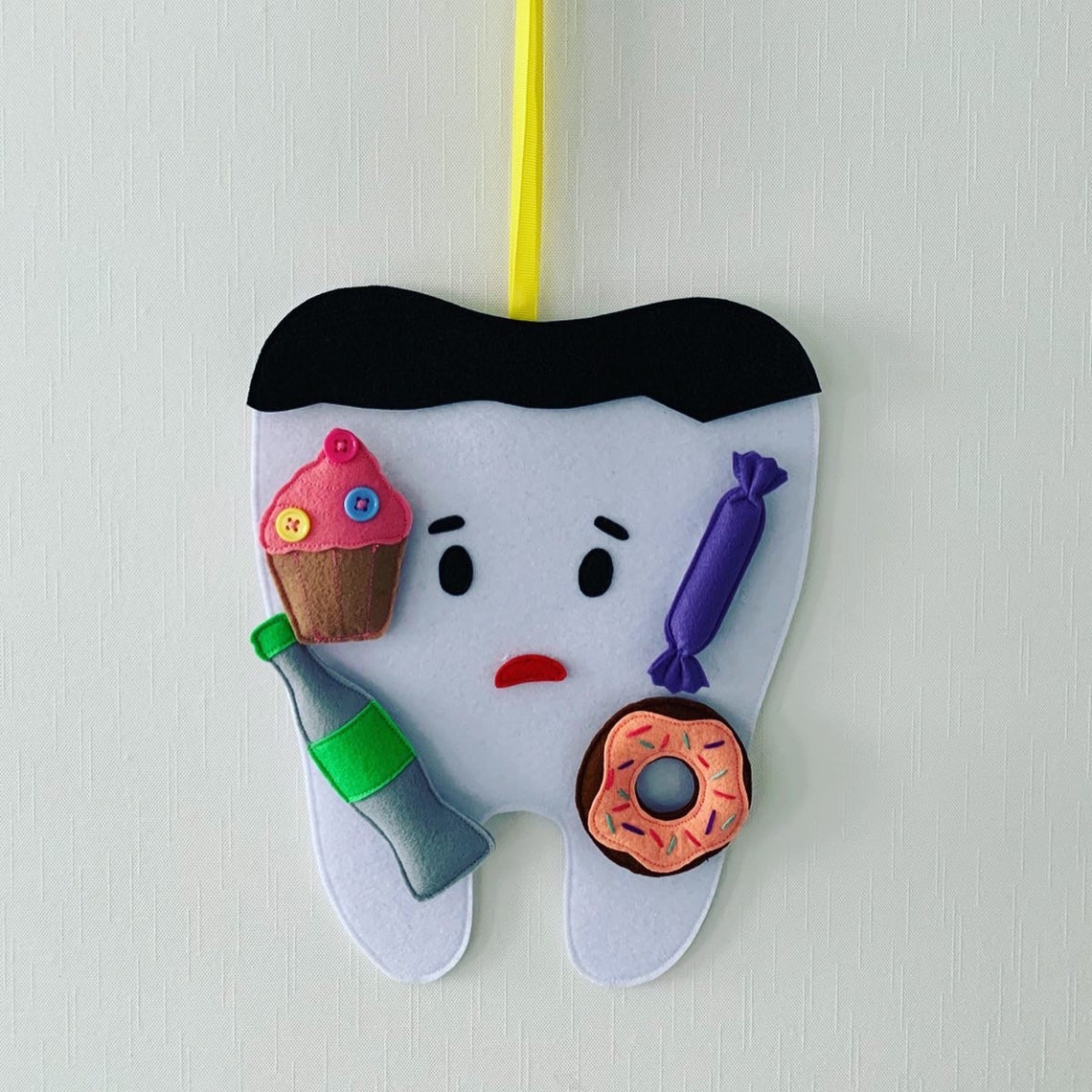 Felt Brush Your Teeth Game Tooth Brushing Hygiene Toy Flannel - Etsy