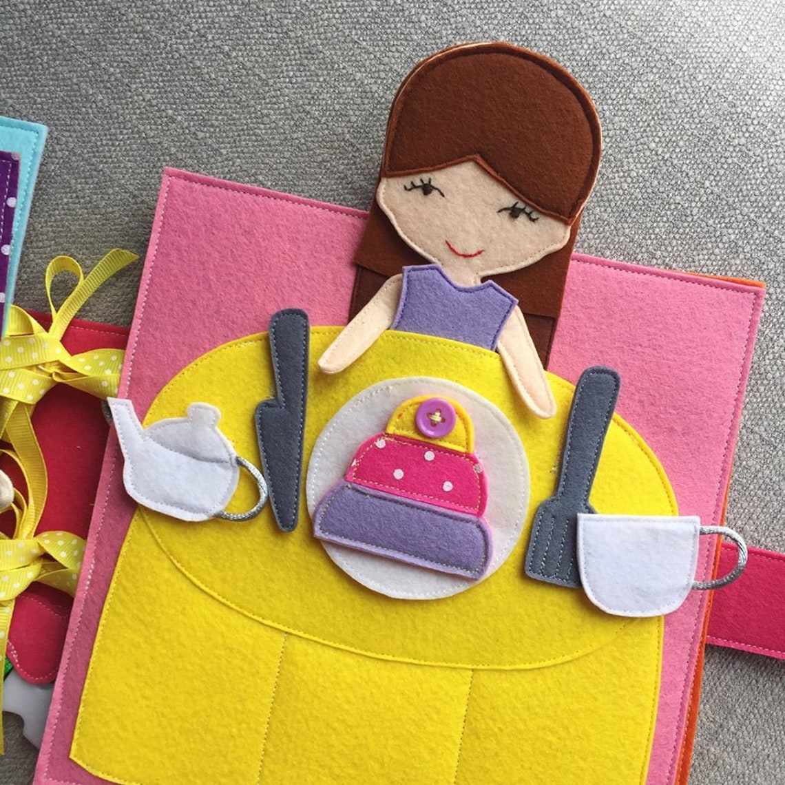 Dollhouse Custom Book Developing Activity Soft Busy Book From - Etsy