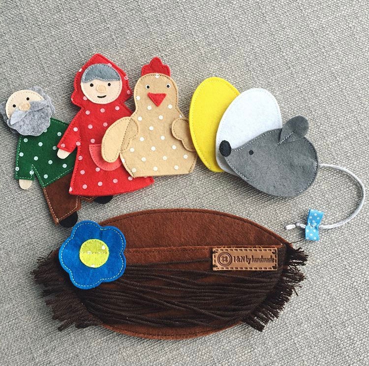 Finger felt puppets theatre toy play fairytale Felt puppets | Etsy
