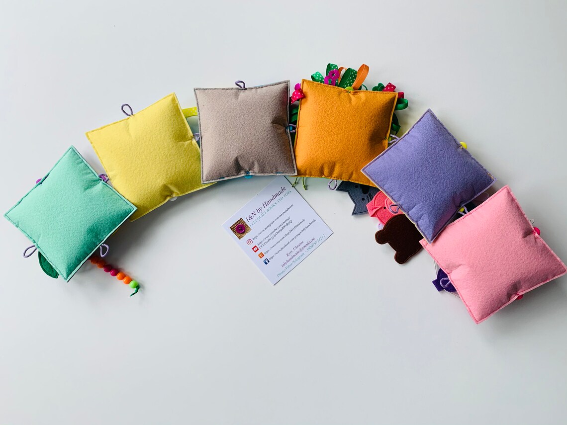 Felt Sensory Cube Busy Blocks for Baby Developing Fabric Toy | Etsy