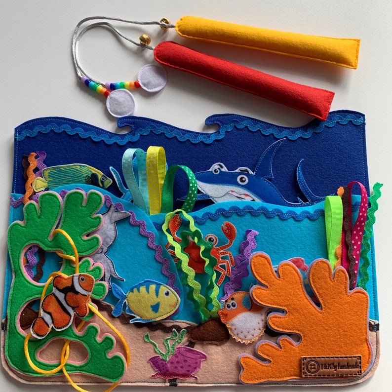 Magnetic Felt Fishing Game Rod With Magnet Play Toy for Girl | Etsy