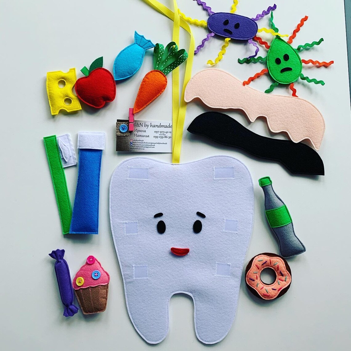 Felt Brush Your Teeth Game Tooth Brushing Hygiene Toy Flannel - Etsy