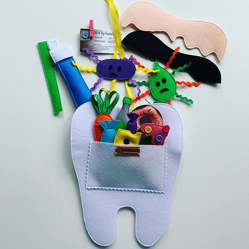 Felt Brush Your Teeth Game Tooth Brushing Hygiene Toy Flannel - Etsy
