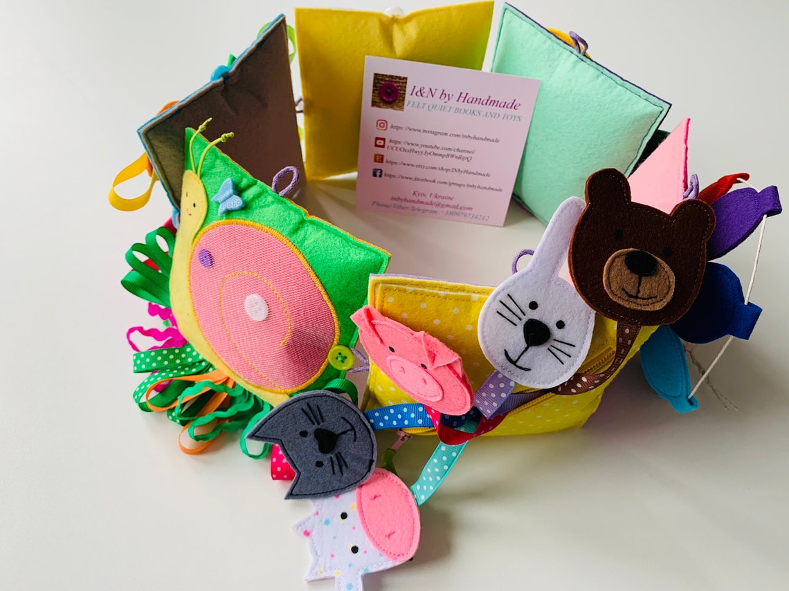 Felt Sensory Cube Busy Blocks for Baby Developing Fabric Toy | Etsy