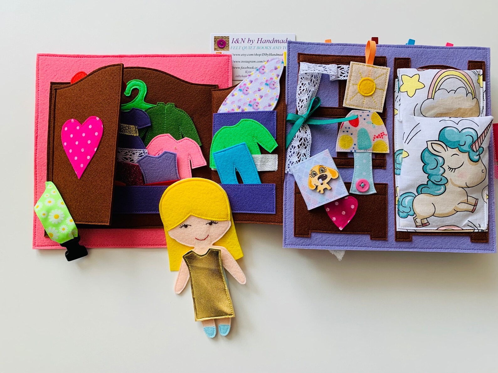 Felt Fabric Quite Book Dollhouse Activity Soft Busy Book for | Etsy
