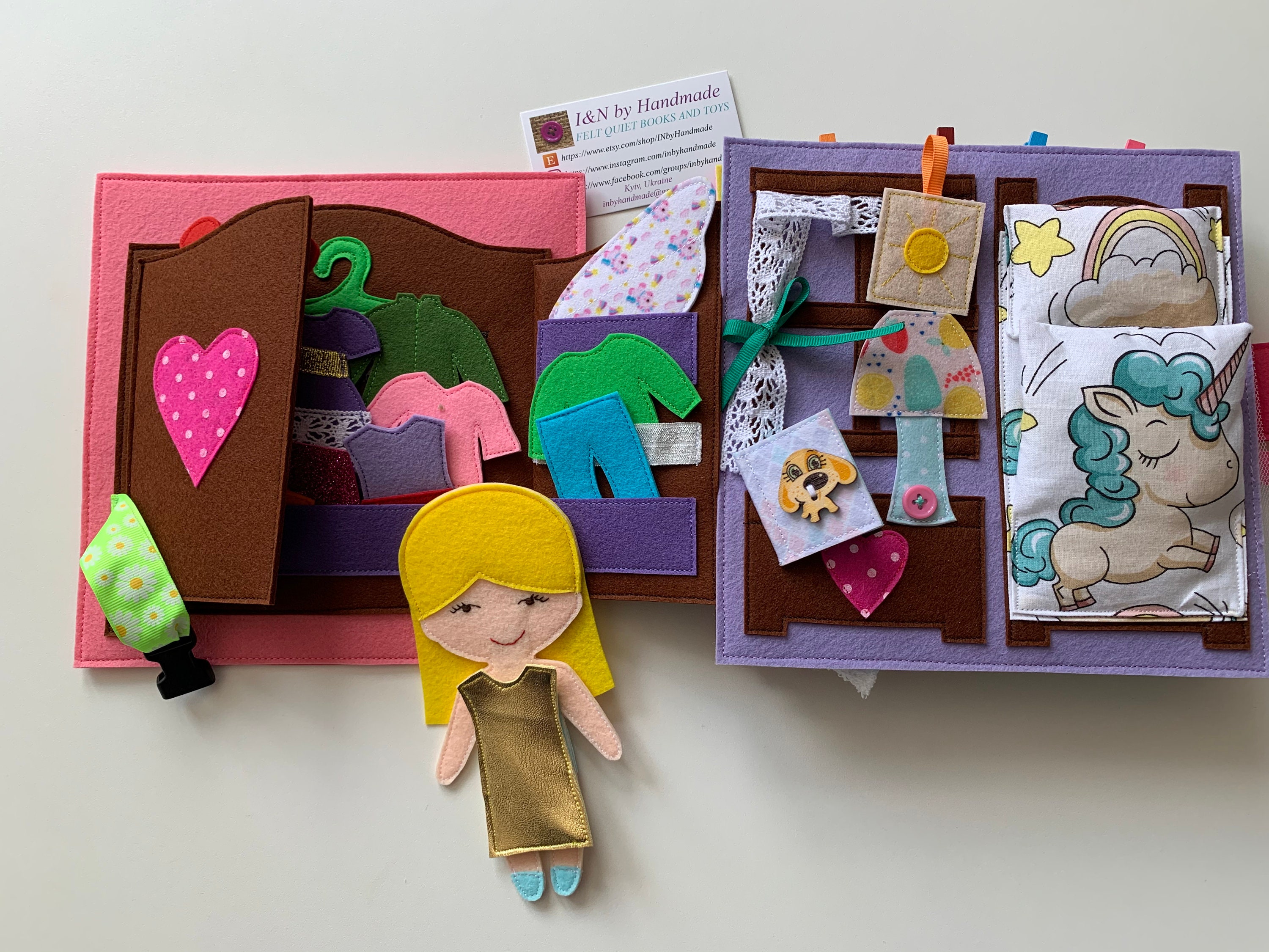 Felt Fabric Quite Book Dollhouse Activity Soft Busy Book for | Etsy
