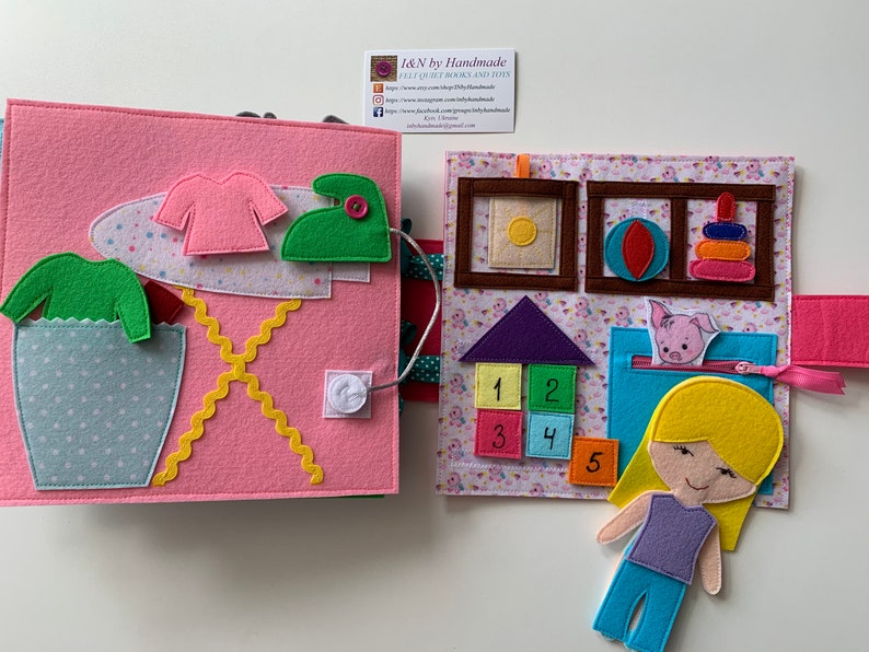 Felt Fabric Quite Book Dollhouse Activity Soft Busy Book for | Etsy