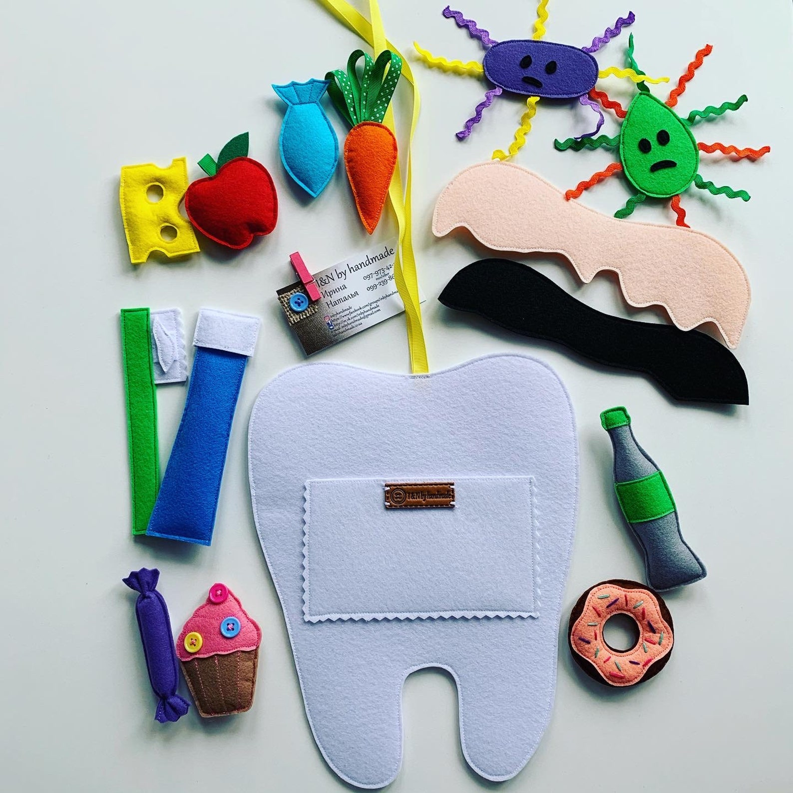 Felt Brush Your Teeth Game Tooth Brushing Hygiene Toy Flannel - Etsy