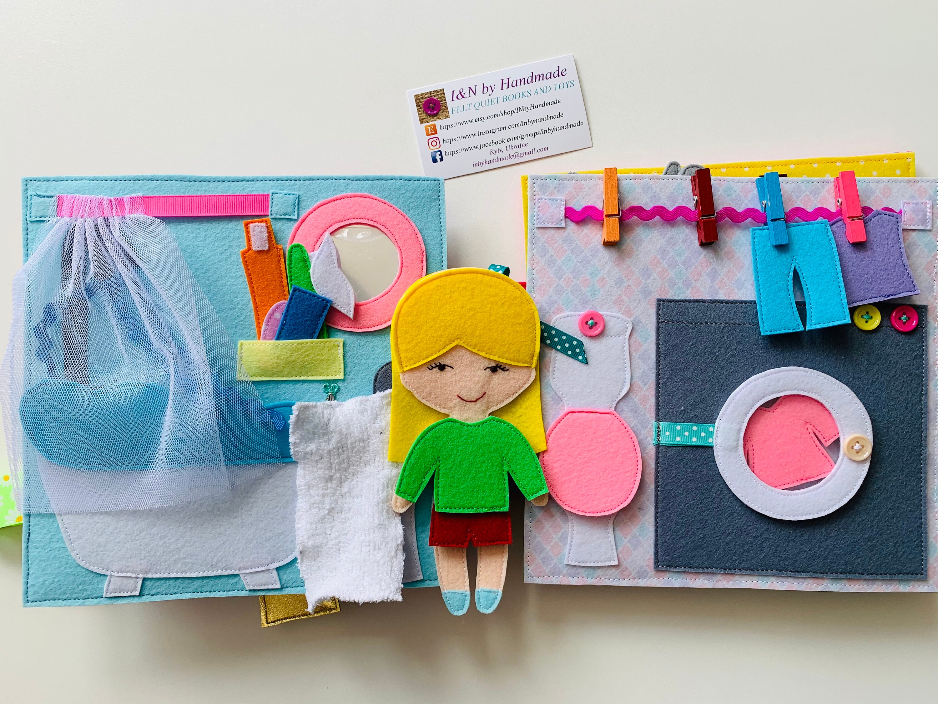 Felt Fabric Quite Book Dollhouse Activity Soft Busy Book for | Etsy