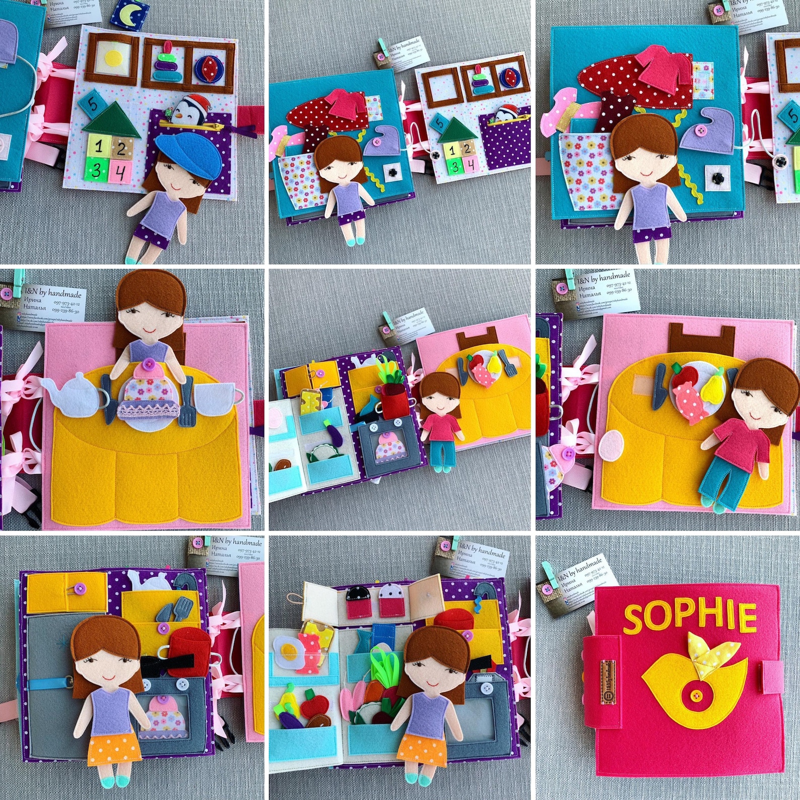 Dollhouse Custom Book Developing Activity Soft Busy Book From - Etsy
