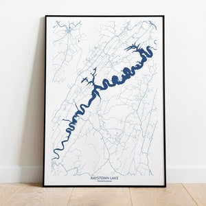 Raystown Lake Map - Pittsburgh Map Company - Etsy