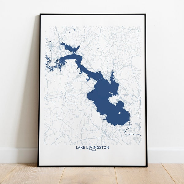Lake Livingston Maps Svg - Etsy
