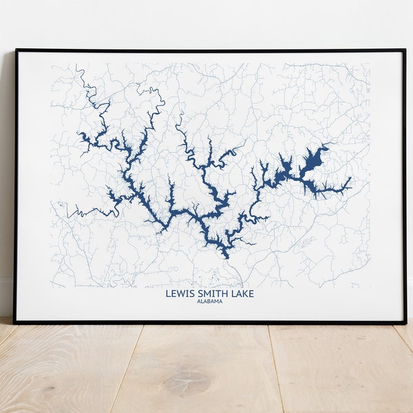 Lake Map Smith Lake Alabama - Etsy