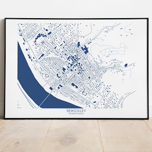 Sewickley PA Map - Pittsburgh Map Company - Etsy