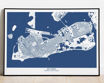 Key West Map | Etsy
