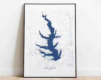 Lake Houston Texas Map Pittsburgh Map Company - Etsy