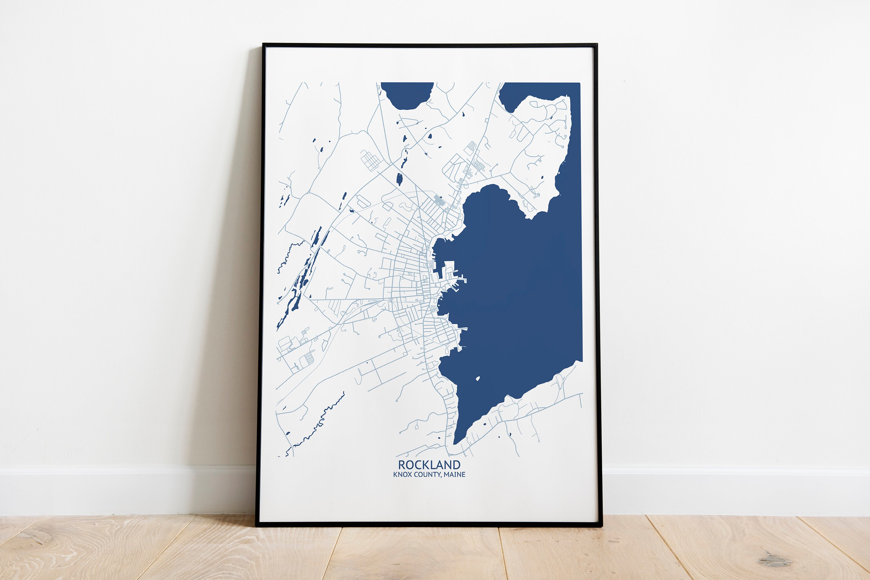 Rockland Maine Map - Pittsburgh Map Company - Etsy