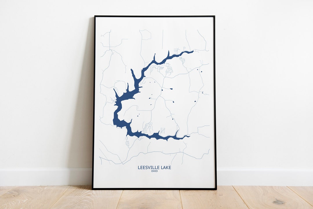 Leesville Lake Ohio Map - Pittsburgh Map Company - Etsy