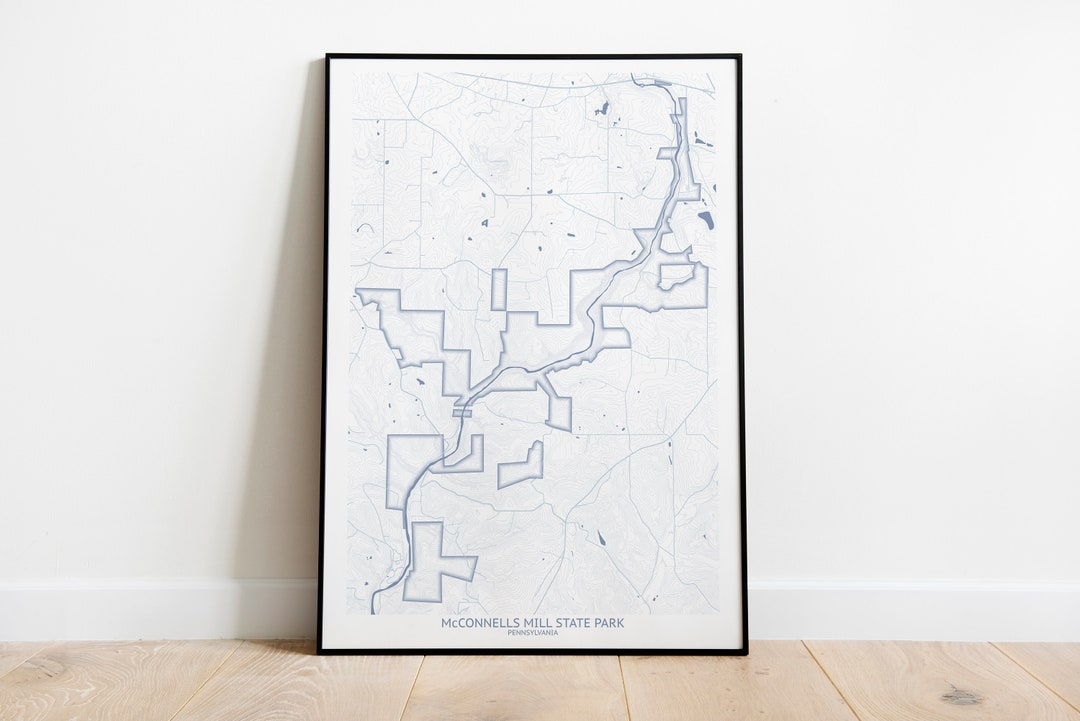 Mcconnells Mill State Park Map - Pittsburgh Map Company - Etsy