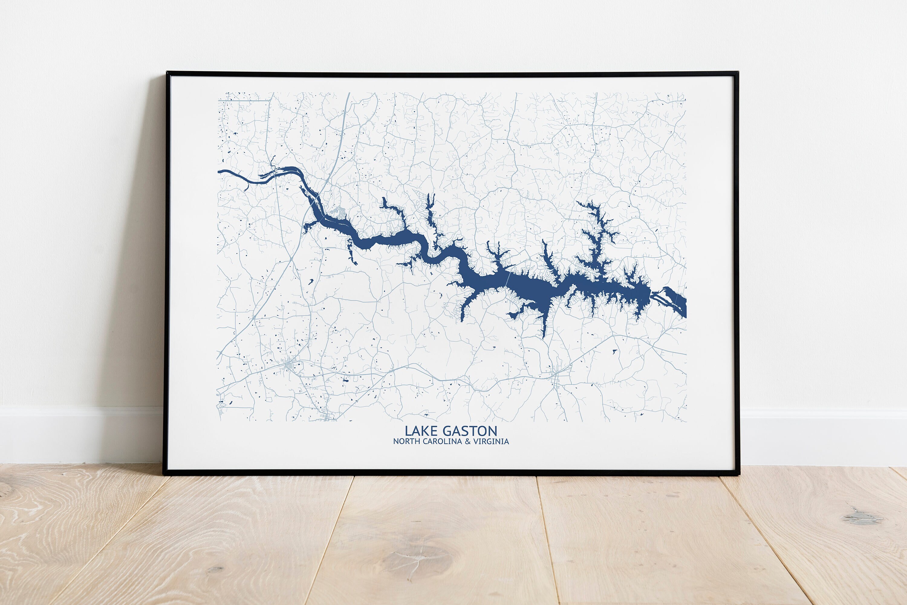 Lake Gaston North Carolina & Virginia Map Pittsburgh Map Company - Etsy