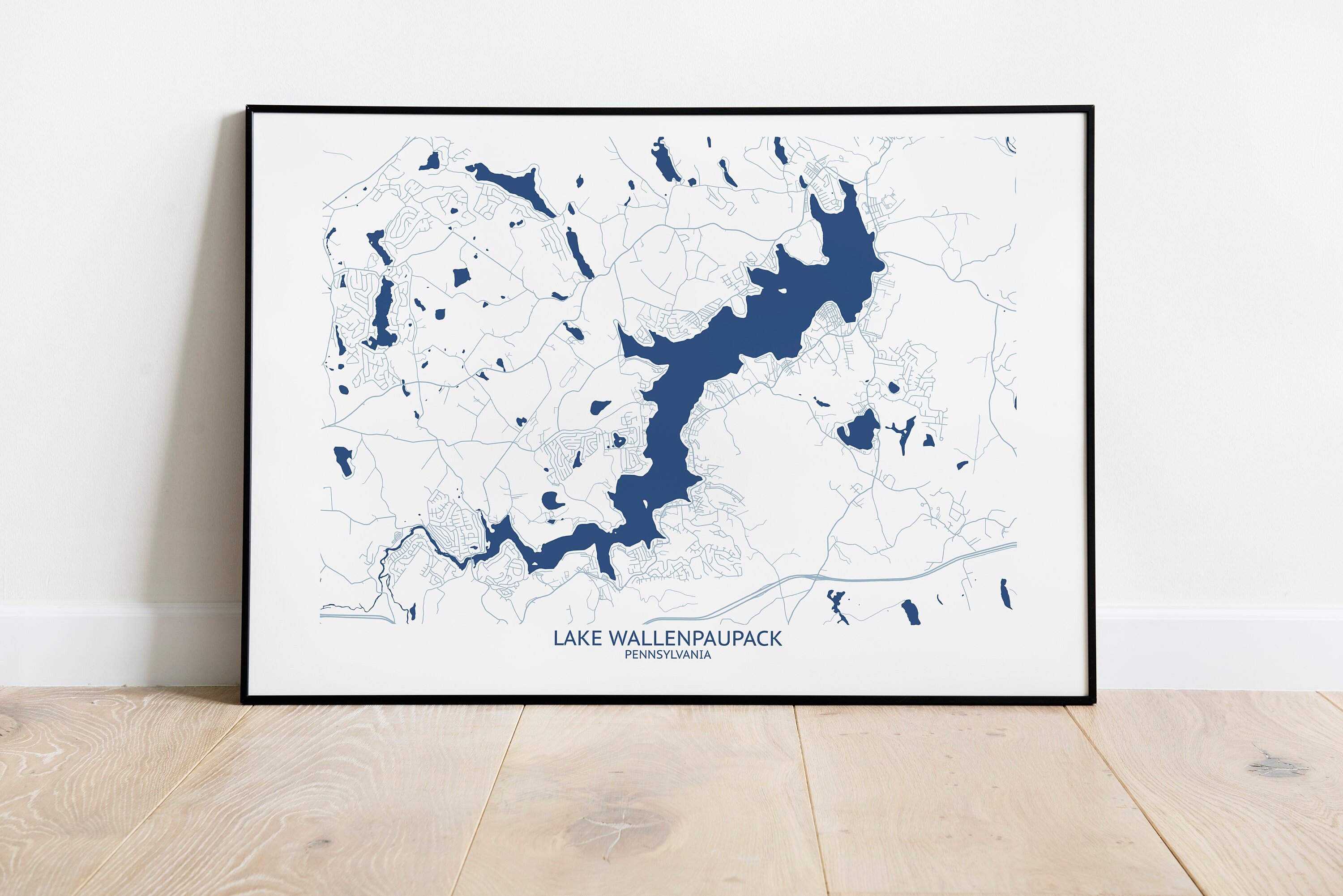Lake Wallenpaupack PA Map Pittsburgh Map Company - Etsy
