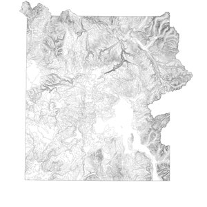 Yellowstone National Park Elevation Map - Pittsburgh Map Company - Etsy