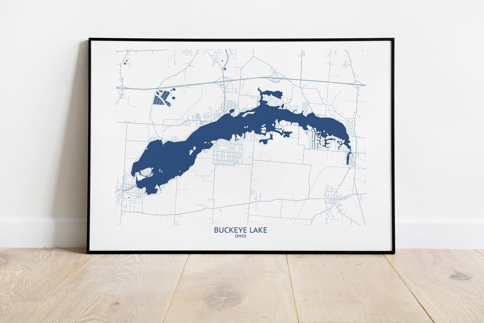 Buckeye Lake Ohio Map Pittsburgh Map Company - Etsy