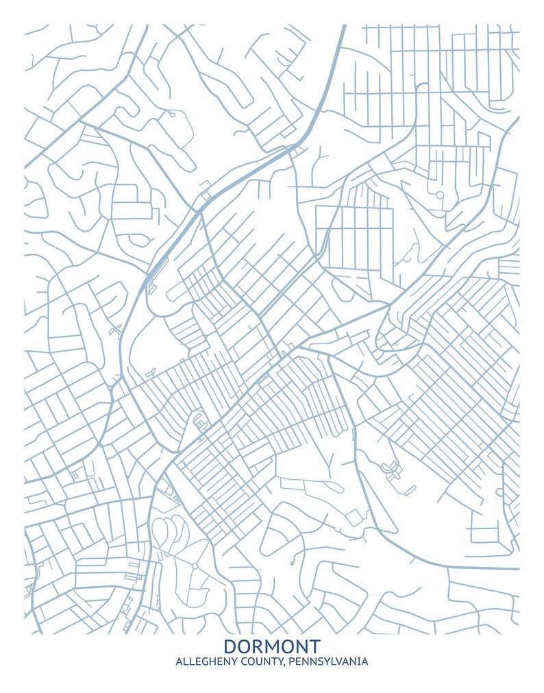 Dormont PA Map - Pittsburgh Map Company - Etsy