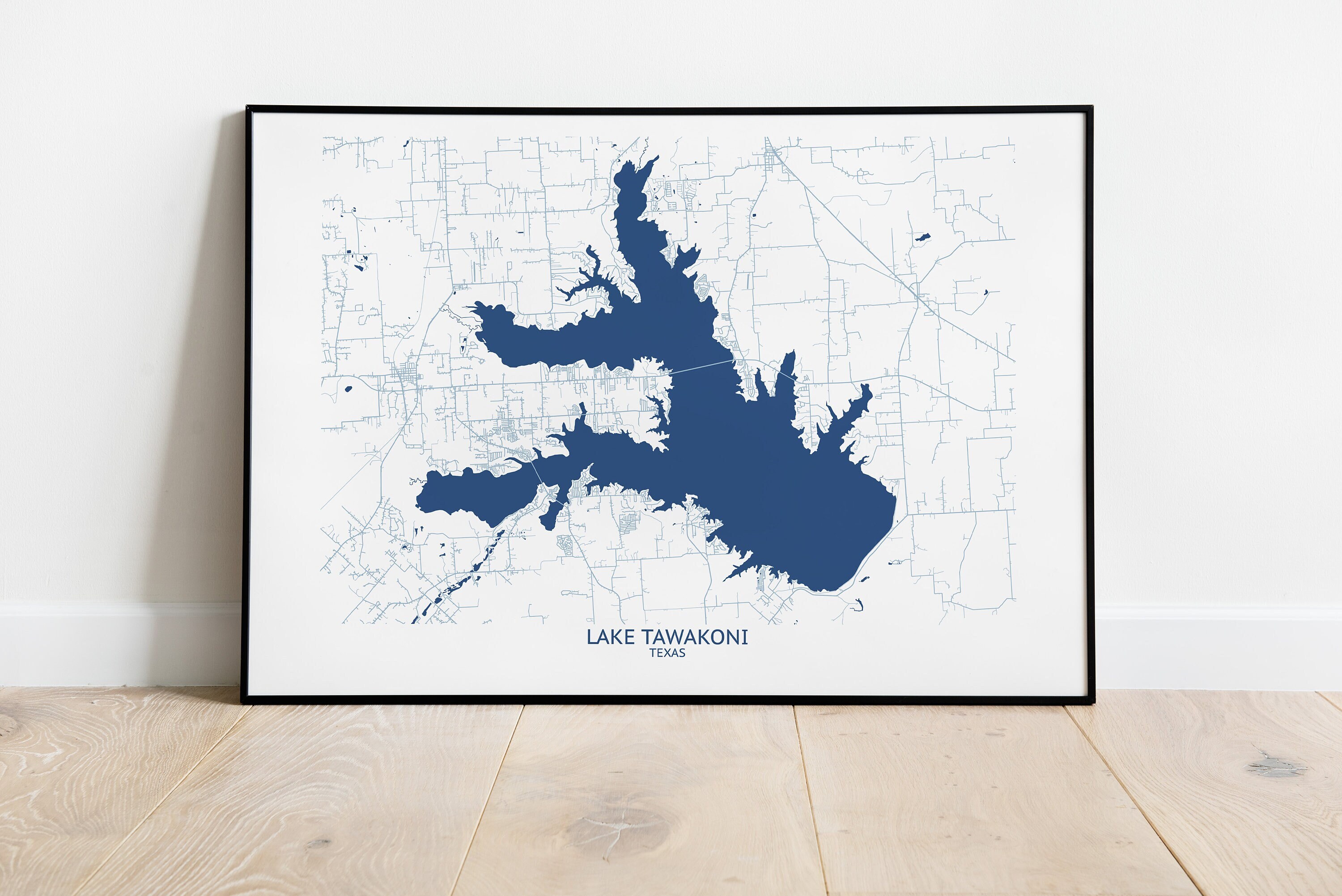 Lake Tawakoni Texas Map - Pittsburgh Map Company - Etsy